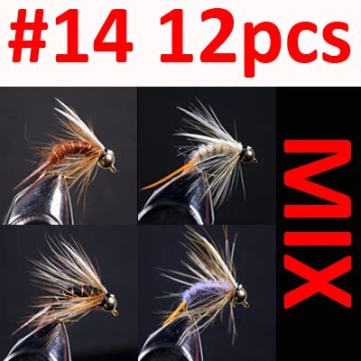 ICERIO 12 шт. латунные бусины голова принца Нимфы Stonefly Caddis нахлыстом форель рыболовные Нахлыстом Приманки