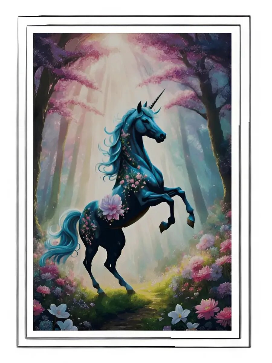 Набор для вышивания крестиком. Единорог. Волшебный лес.