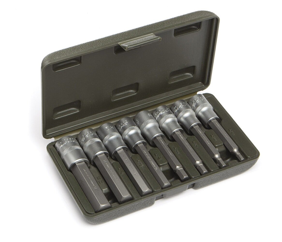 Набор головок 1/2" со вставкой шестигранной, длина 100 мм, 8 шт, Дело Техники, 625198