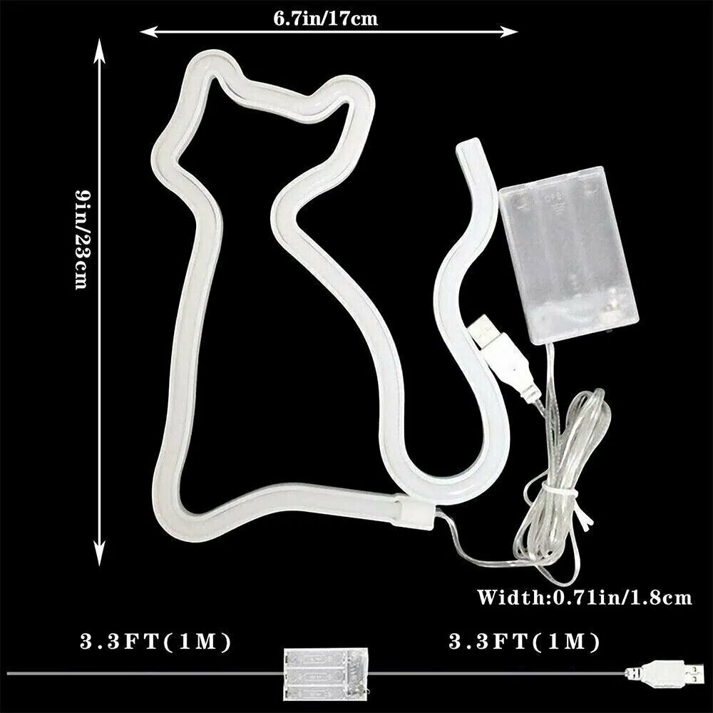 Светодиодная неоновая вывеска Mupoo 23×17 см — USB и батарейки, для дома и интерьера — фото 1