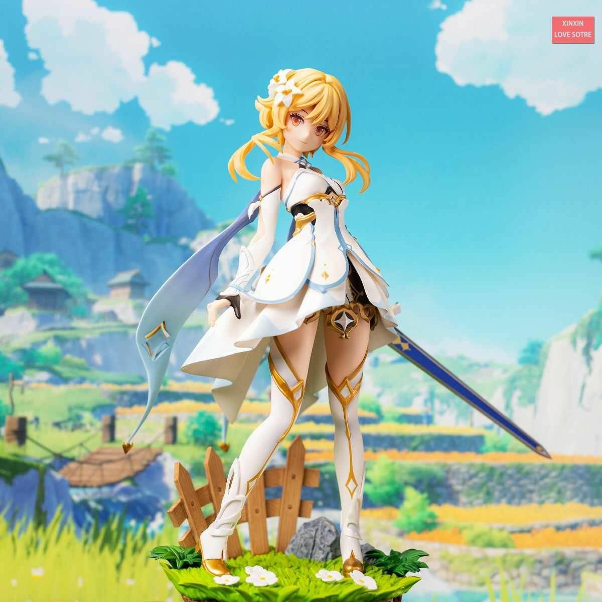Персонажи игр Genshin Impact Lumine 24.5CM коллекционная фигурка статуэтка фигурка персонажа