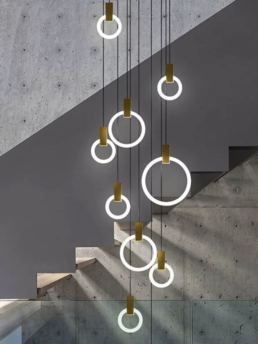 Лкстры, лестниЧные лкстры, Балконная люстра， кухонныелкстры, потолоЧные лстры，Трехцветный свет，45 Вт