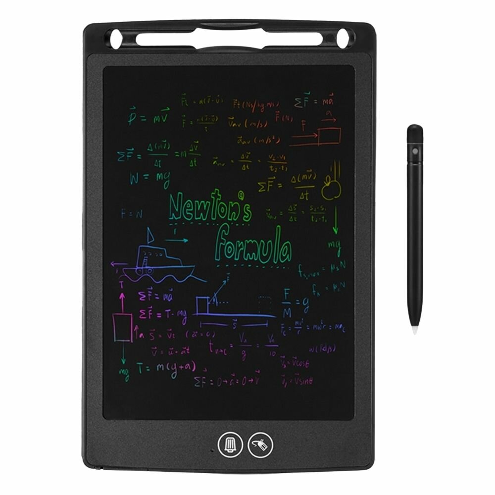 10 inch LCD Drawing Tablet Portable Digital Writing Pad LCD Colorful Screen Partial Erasable Drawing Pad with Stylus Pen Black/Pink/Blue 8.5/10/12 inch LCD+ABS CR2025 3V 24 * 16cm