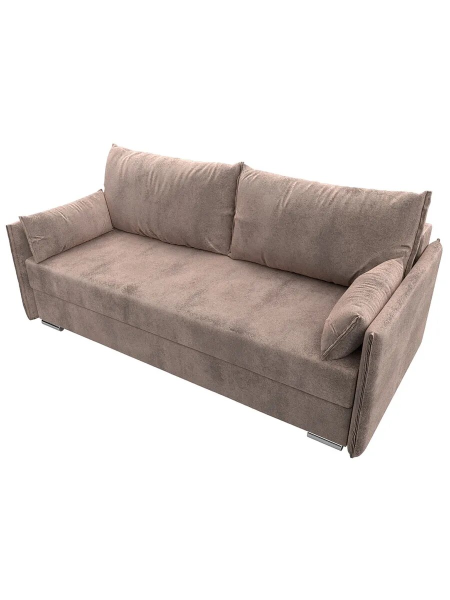 Диван прямой Соломон, 204x106x91 см, с ящиком для белья, велюр