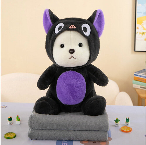 Многофункциональная 3-в-1 плюшевая подушка/одеяло с рисунком из мультфильма для сна в машине/офисе