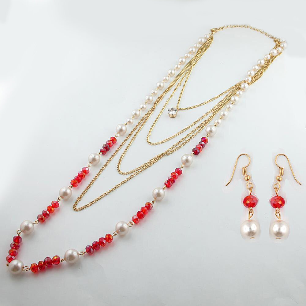 Комплект бижутерии, жемчуг имитация