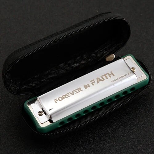 Гармошка Blues JDR 10-Hole Green-C Forever In Faith