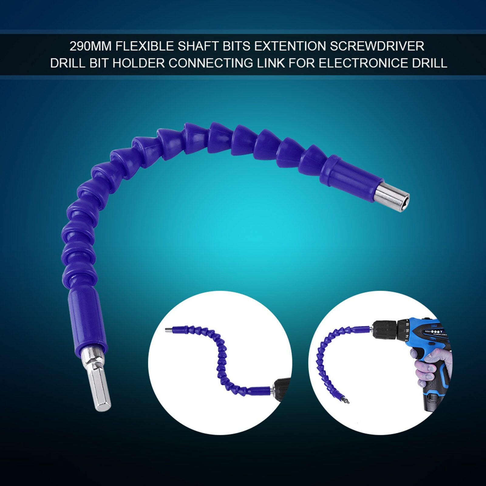 Гибкий удлинитель для бит 1/4" синий