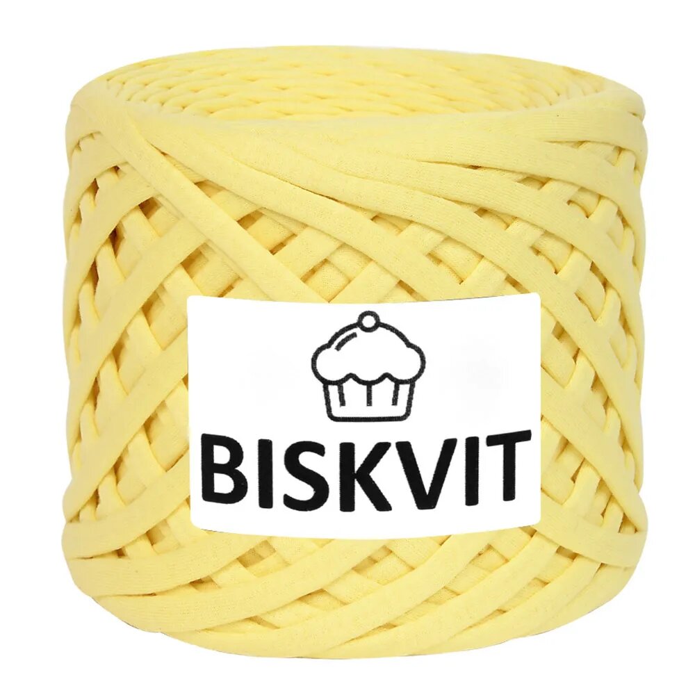 Нить вязальная трикотажная Biskvit Biskvit, 100 % хлопок, 300 г, 100 м, лимон