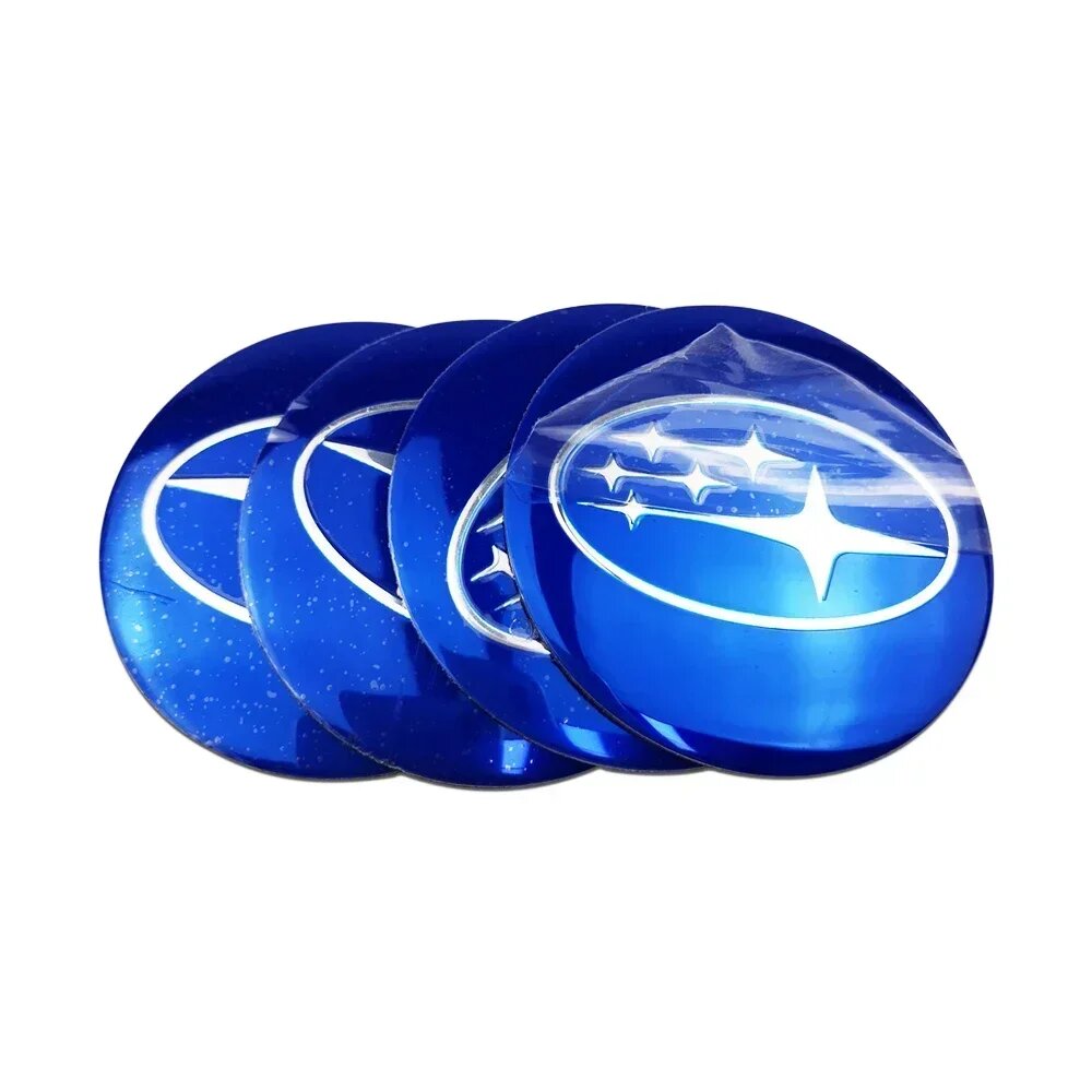 Для Subaru STI Forester Outback Impreza Legacy WRX BRZ Tribeca 4 шт. 60 мм/65 мм Синий, 60mm