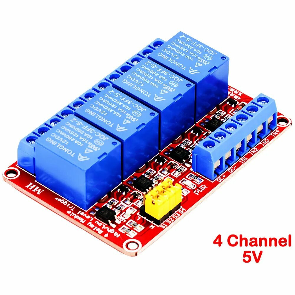 4-канальный релейный модуль 5V для Arduino Raspberry Pi