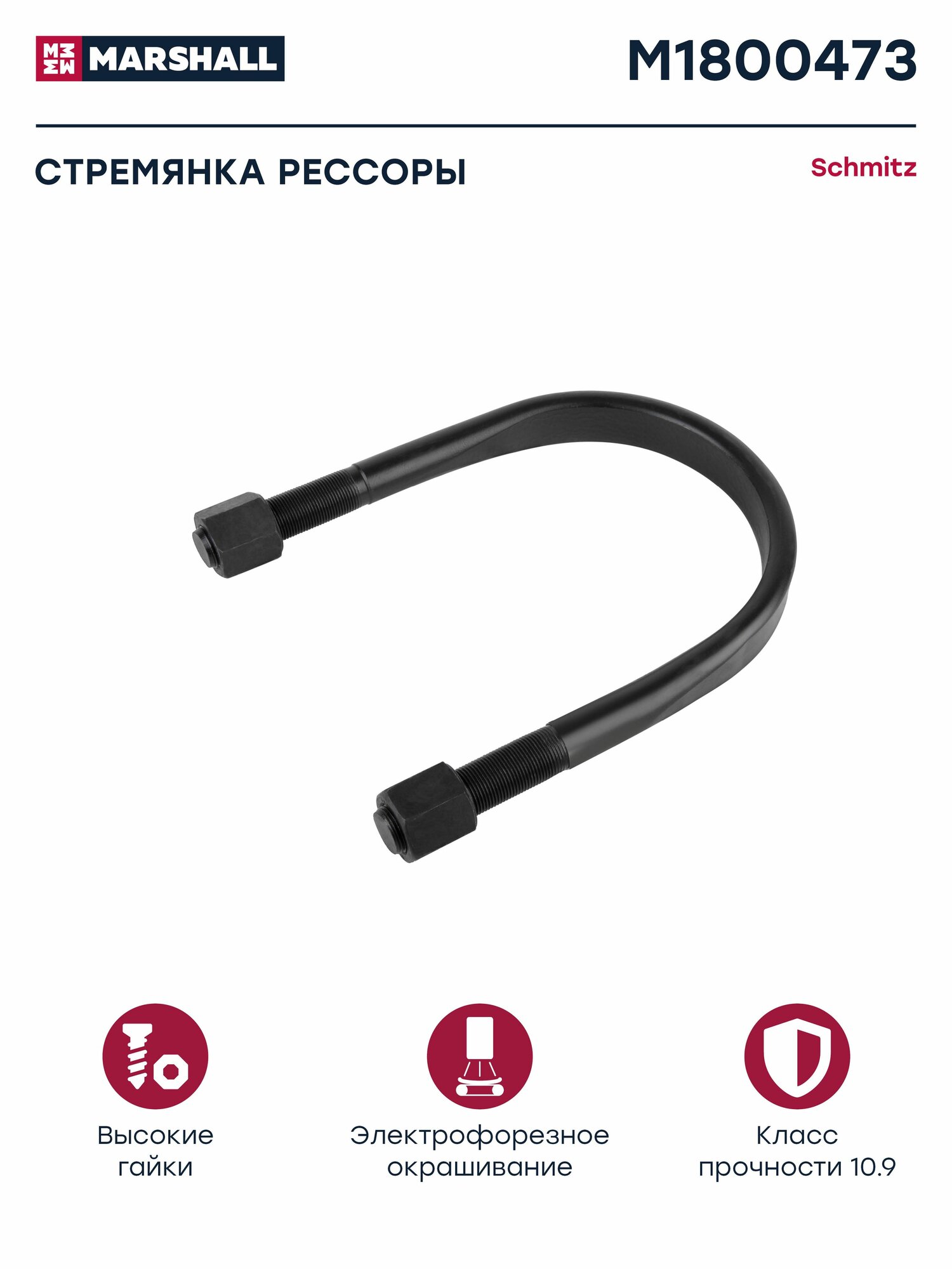 Стремянка рессоры Schmitz (M22x162/240x50) с гайками