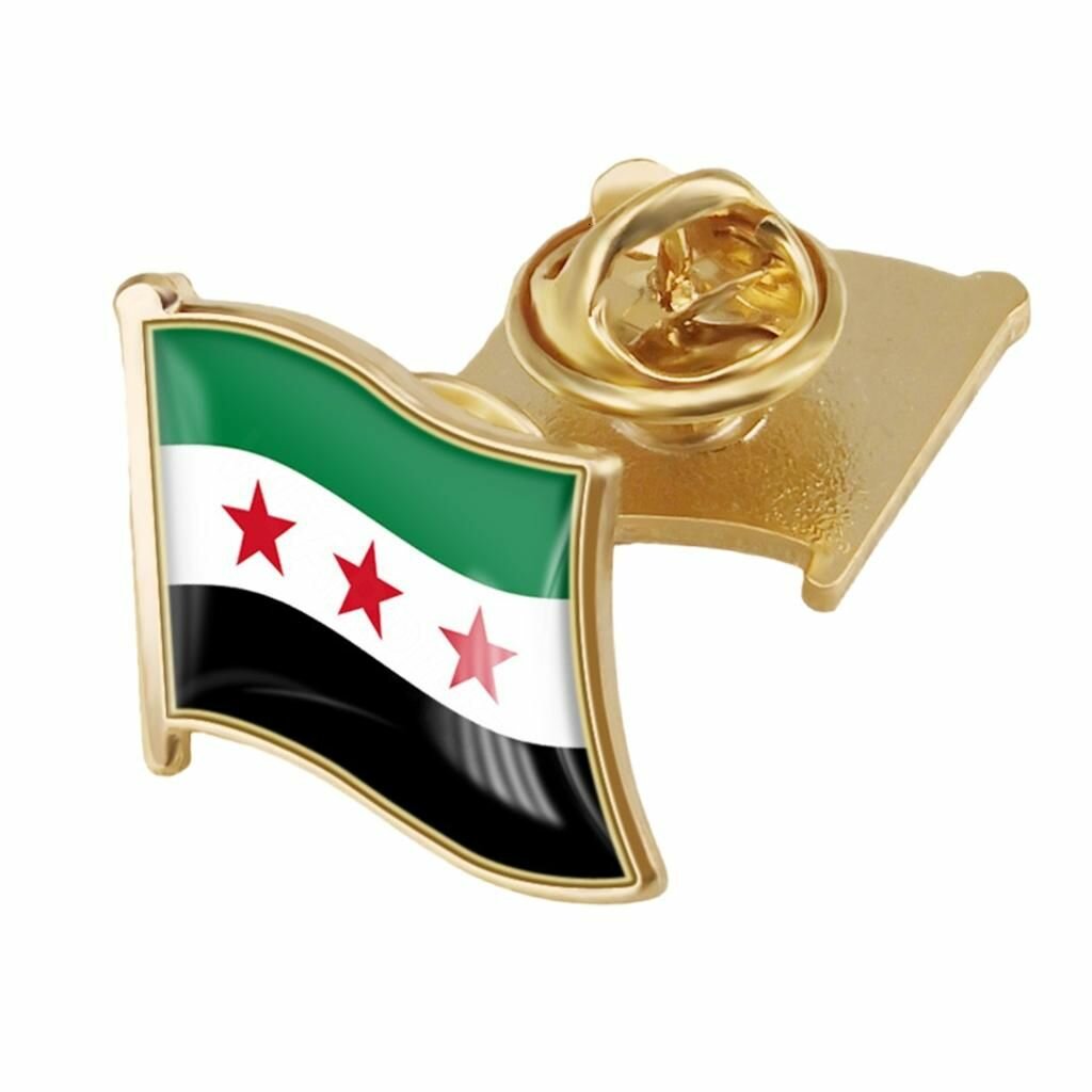 Значок "Флаг Сирии" винтаж, новый флаг - Стиль флага