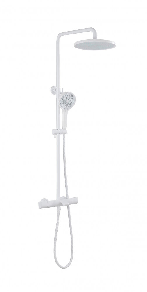 Душевая система для ванны ABBER Thermostat (AF8516FWL) с душевой лейкой и термостатом, белая