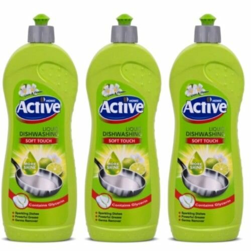 Active Гель-концентрат для мытья посуды, Лайм и цветы, 750мл, 3шт