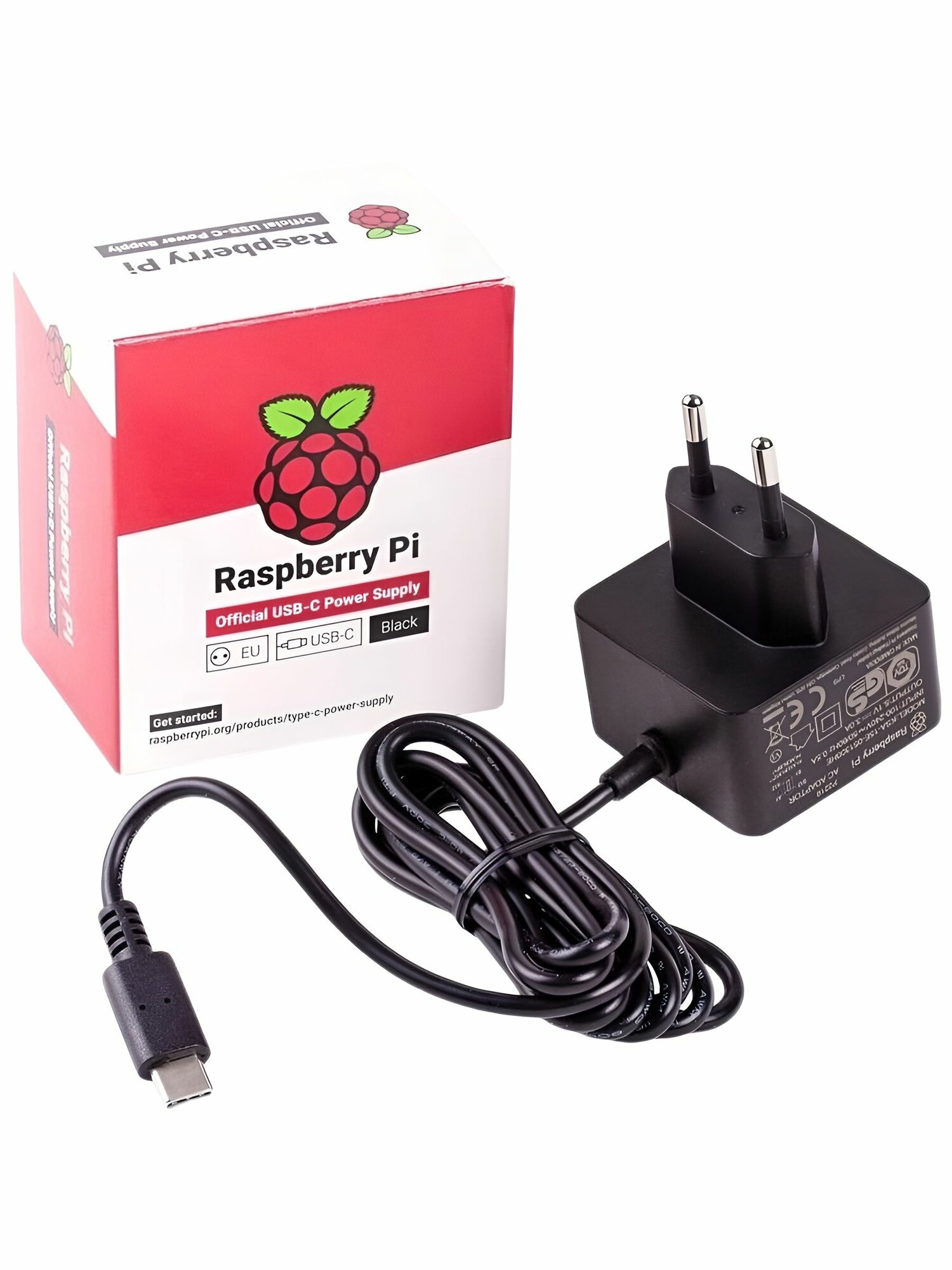 Блок питания для Raspberry Pi 4, 5.1В, 3A, USB-C (вилка EU)