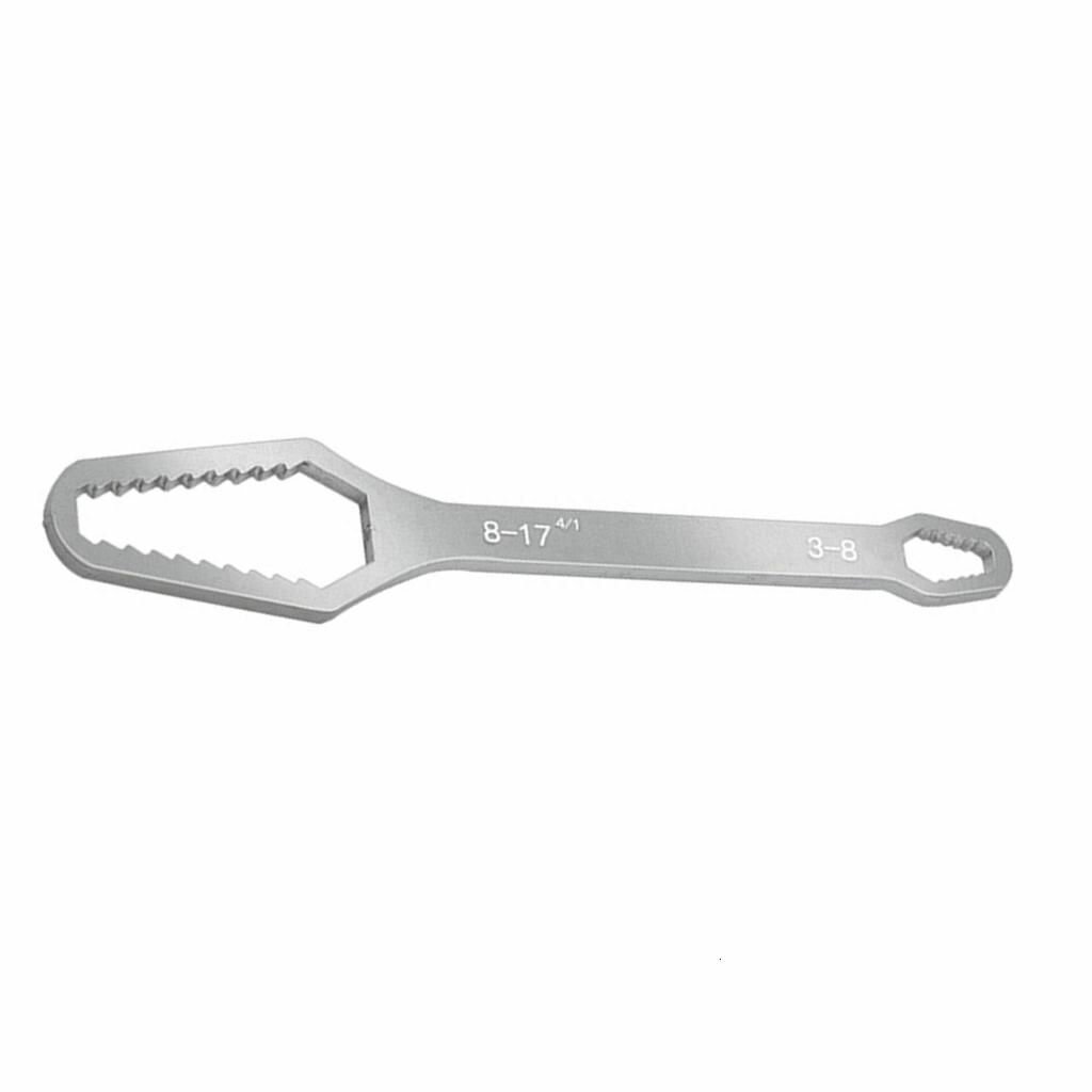 Универсальный ключ с двуглавой головкой специальной формы-S-образный серебристый