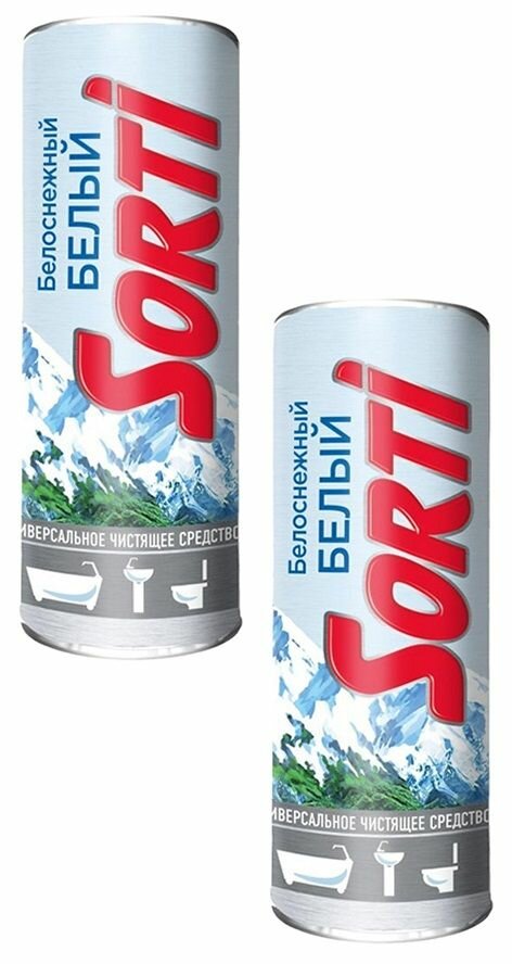 SORTI (сорти) Чистящий порошок для кухни Белоснежно-белый (2шт по 500гр)