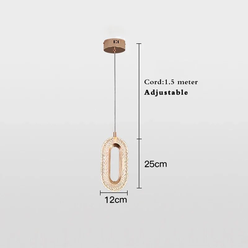 Подвесной светильник DUTRIEUX FM89026 розовое золото, 1-light pendant, tri color