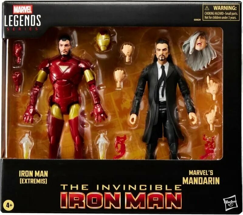 Фигурки Hasbro Серия Marvel Legends Extremis Железный человек и эксклюзивная фигурка Marvel's Mandarin в 2-х упаковках