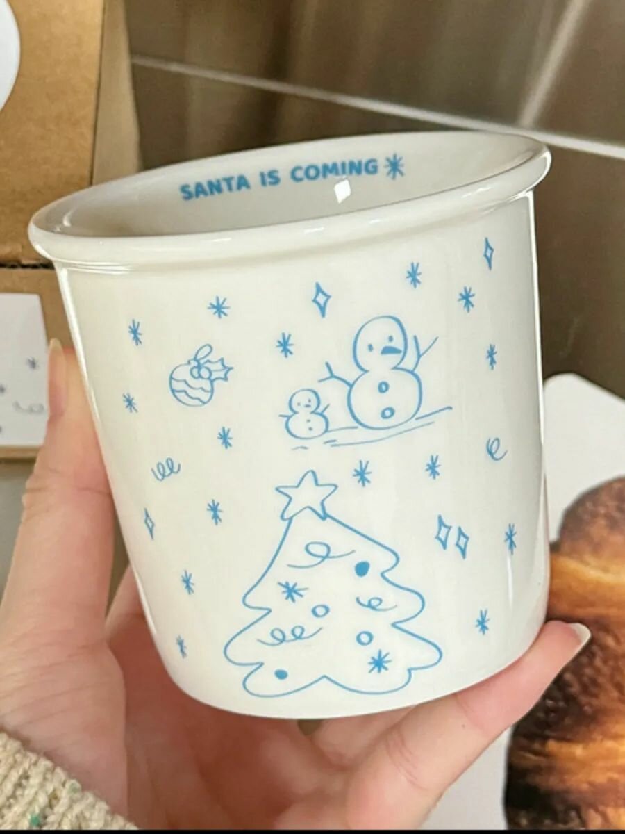 Чашка "Новогодняя кружка кружка для чая и кофе чашка керамическая_T", 240 мл, 1 шт