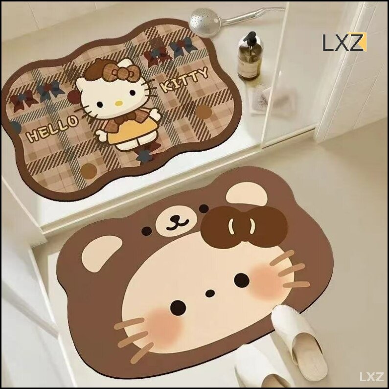 Эксклюзивный комплект из двух ковриков Hello Kitty 45x70 см для спальни и ванной модель 2
