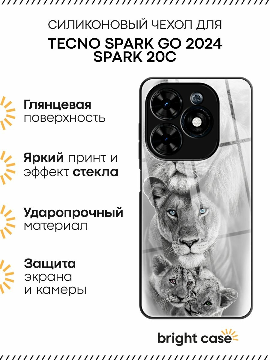 Чехол на Tecno Spark Go 2024/Spark 20C / Текно Спарк Го 2024/Спарк 20С с принтом "Львиный прайд"