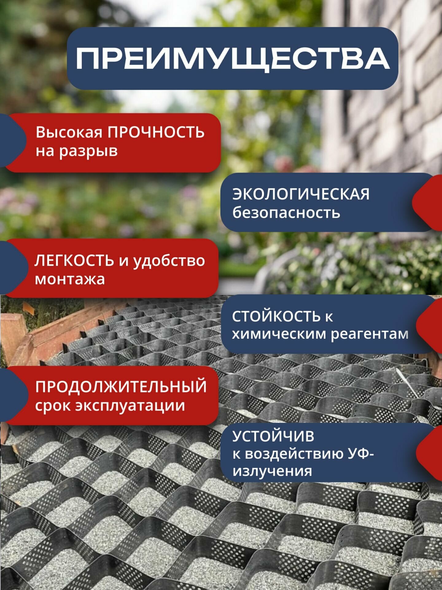 Георешетка 75мм — фото 1