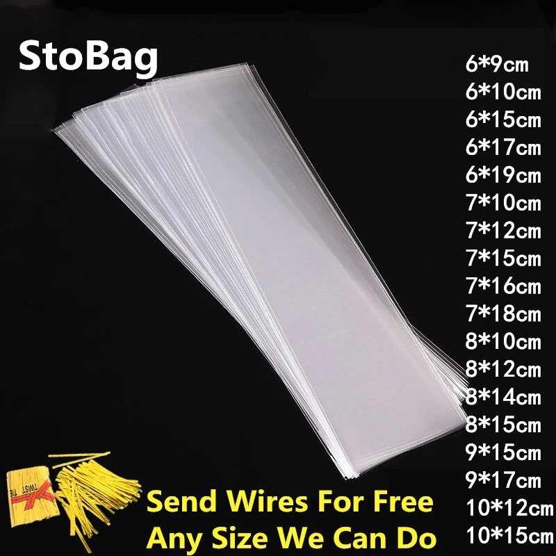 Прозрачные пакеты для подарков StoBag 6x9см, 7 Wires, 200 шт