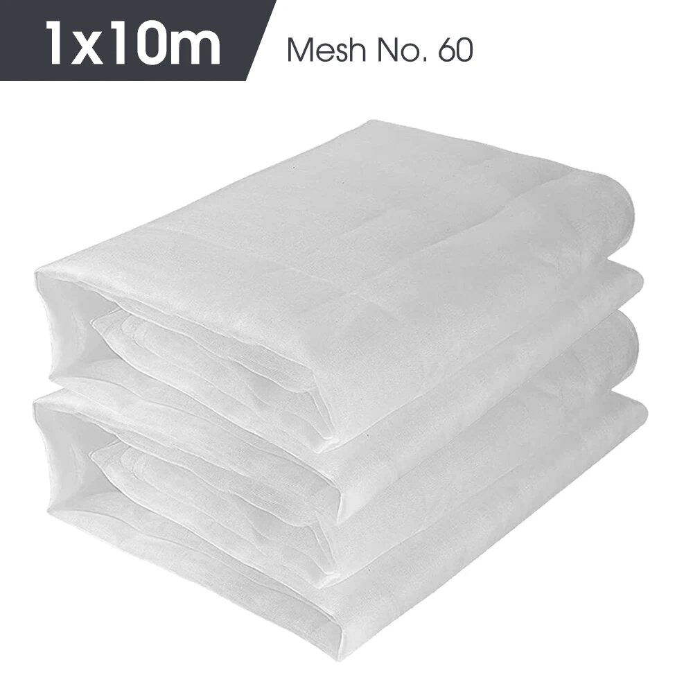 Садовая сетка нейлон белая 60-сетчатая 1x10M