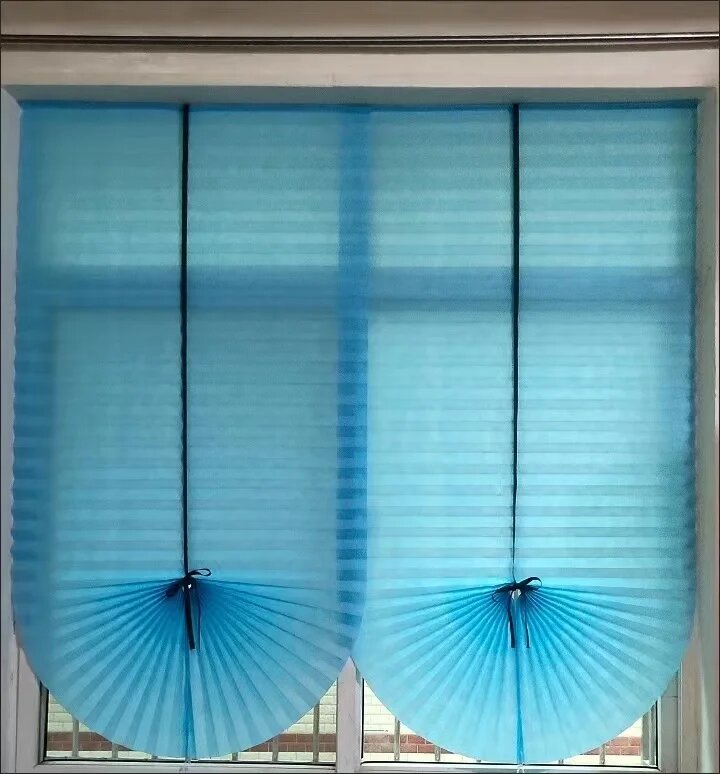 Голубые рулонные жалюзи с лентой, 90W x 150cm