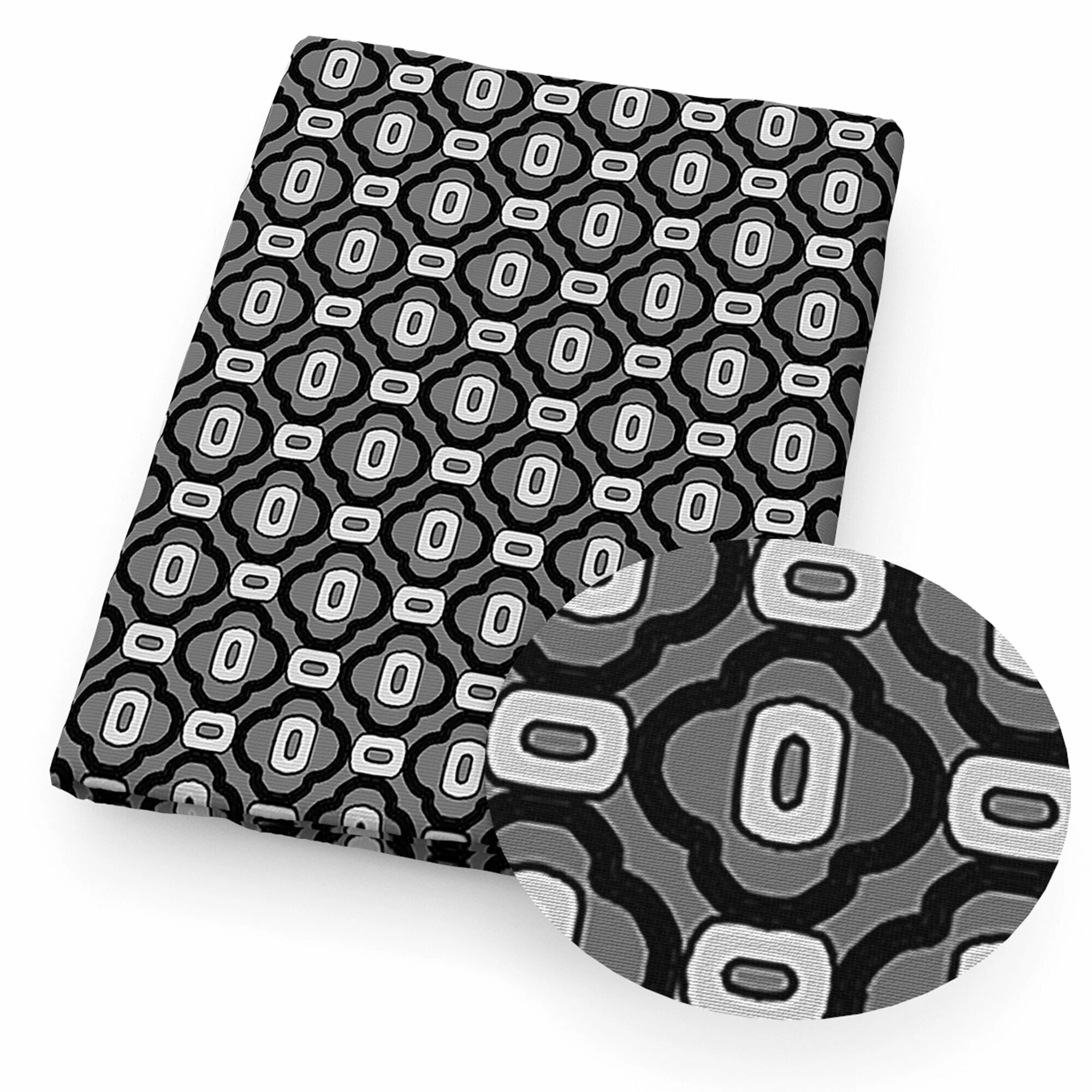 Черная грибная ткань полиэстер хлопок 50*145 см для шитья Черный, Polyester Cotton, 1131532