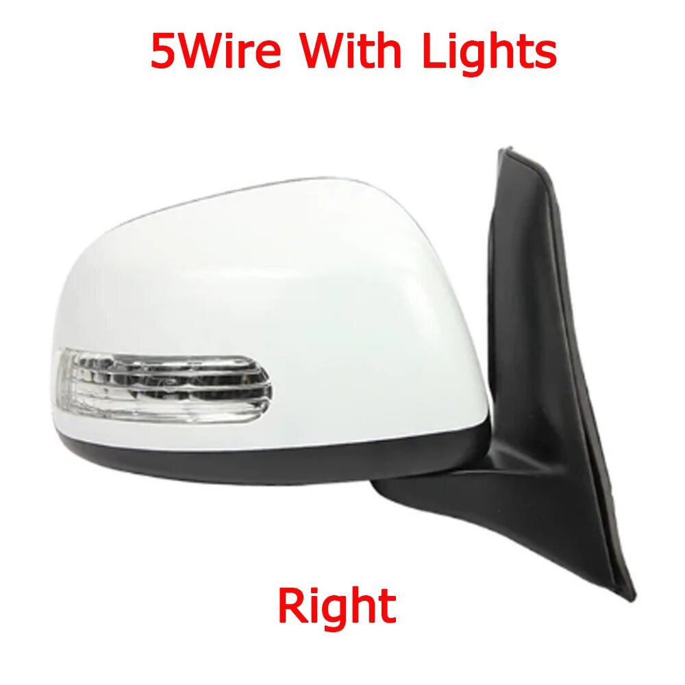 Электрическое зеркало заднего вида для Suzuki SX4 2009-2012 хэтчбек, автомобильное боковое Внешнее зеркало заднего вида в сборе, зеркало заднего вида в сборе, автомобильные аксессуары 5Wire With Lights-RH