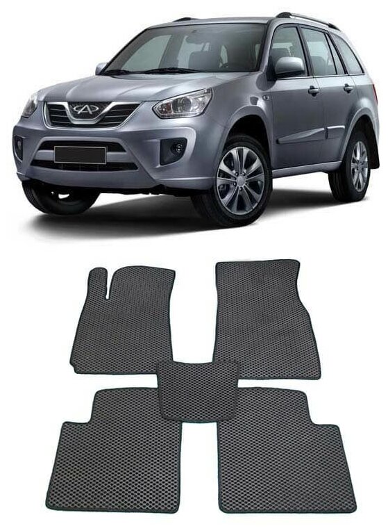 Chery Tiggo (T11) 2005 - 2013 коврики EVA Smart Багажник
