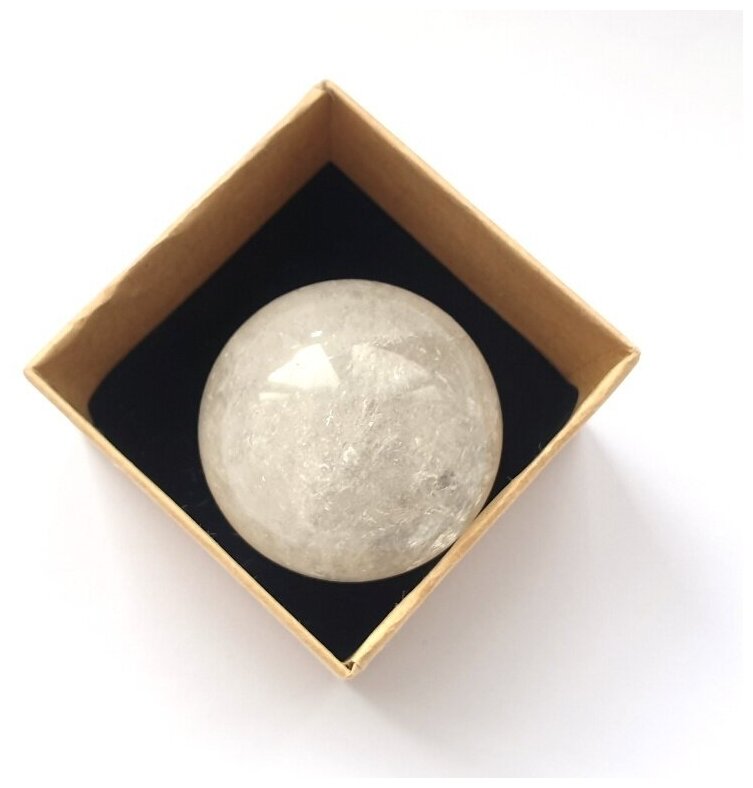Интерьерный кварцевый шар 30-34,9 мм, "Горный хрусталь" , каменный шар, минерал, фен-шуй, зона богатства
