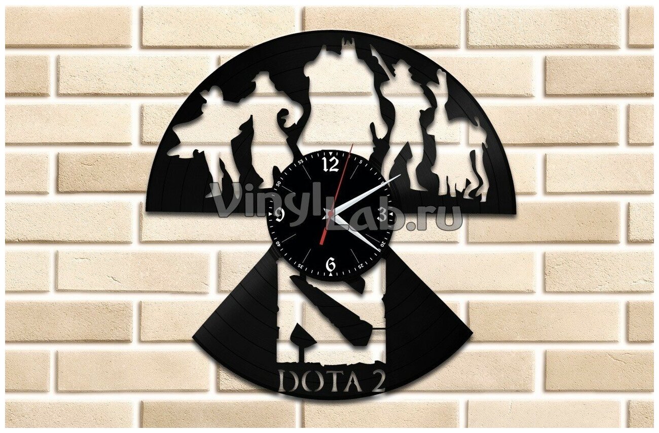 Дота 2 — часы из виниловой пластинки (c) VinylLab