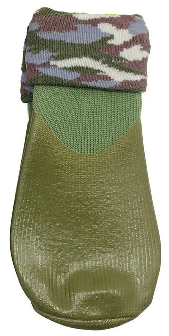 Носки для прогулки с высоким латексным покрытием с фиксатором Барбоски зеленые (3)