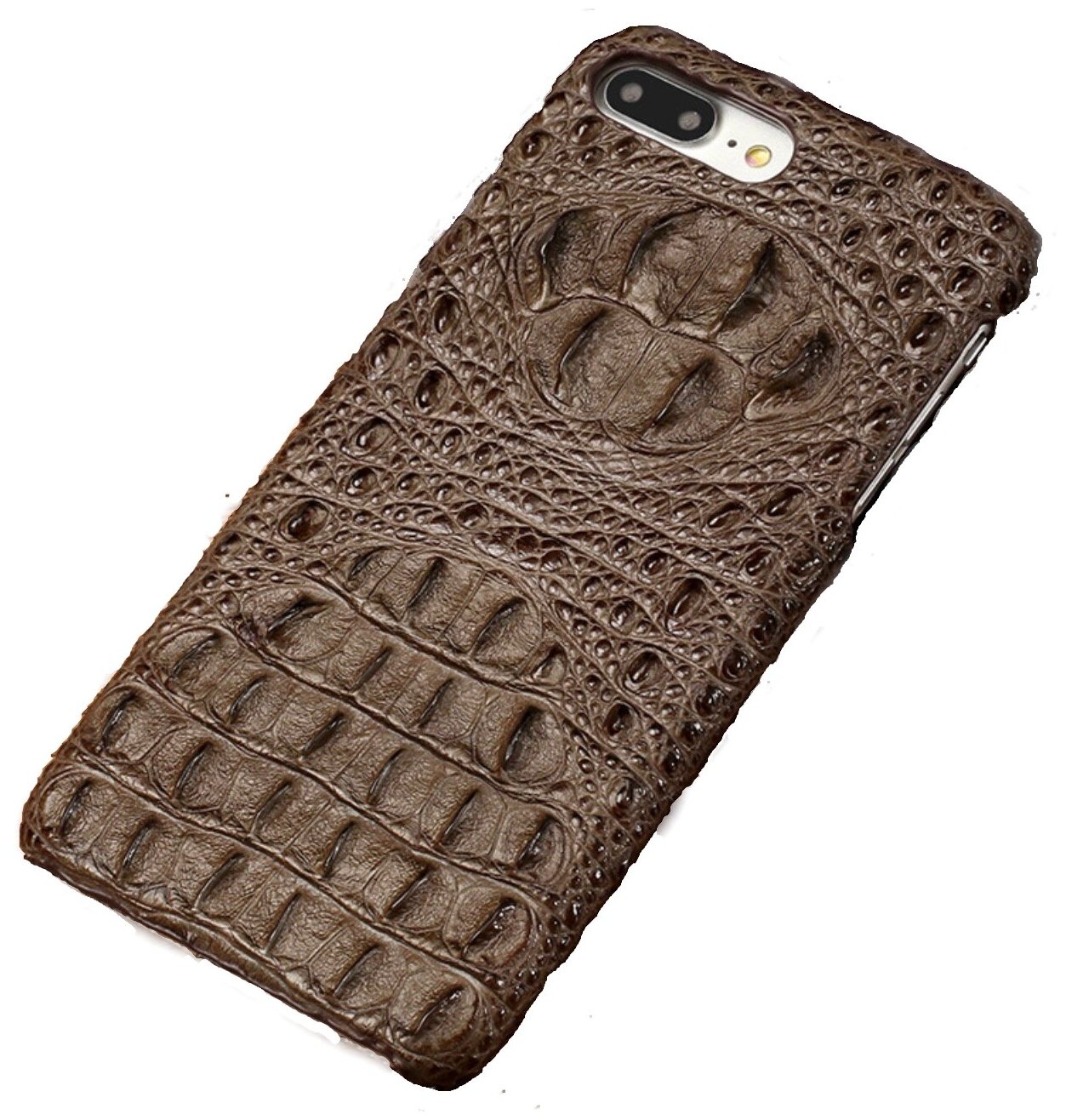 Чехол-накладка-бампер MyPads Premium для iPhone 6 plus/ 6S plus 5.5 (Айфон 6/6С+ плюс) из натуральной кожи крокодила с тиснением экзотическая неп.