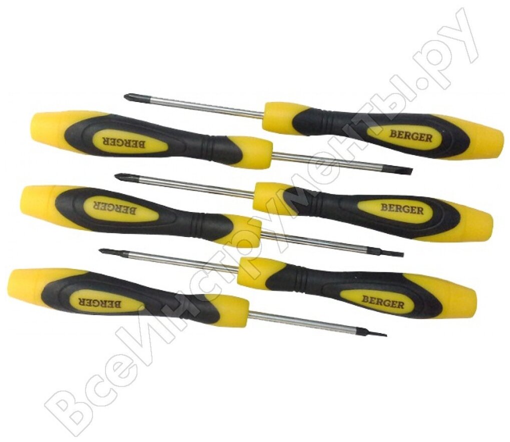 Набор часовых отверток 6шт Berger BG BG1068, для выполнения мелких ремонтных работ