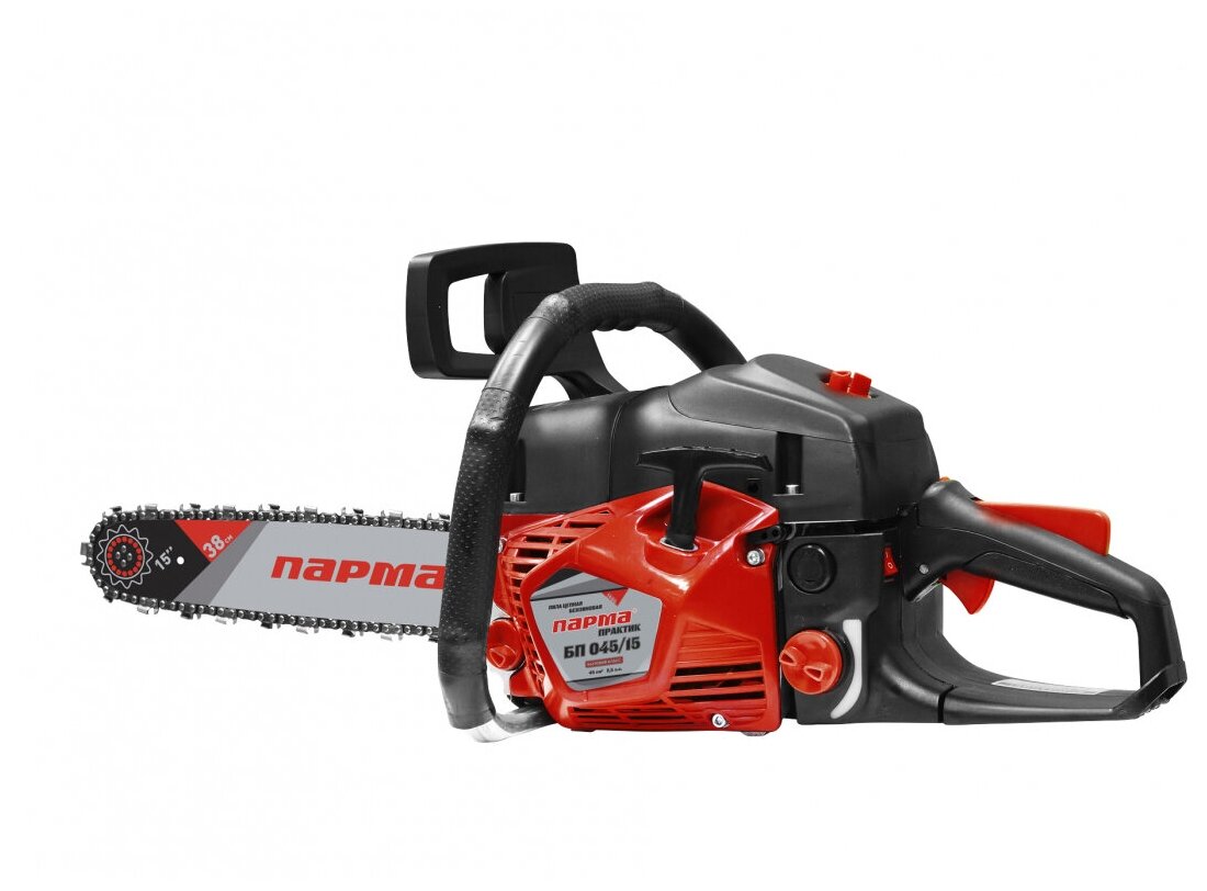 Бензопила парма Практик БП 045/15, тормоз цепи, тормоз двигателя