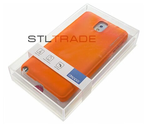 Накладка Air Case для Samsung Galaxy N900 Note 3 + защитная пленка, оранжевая, Deppa