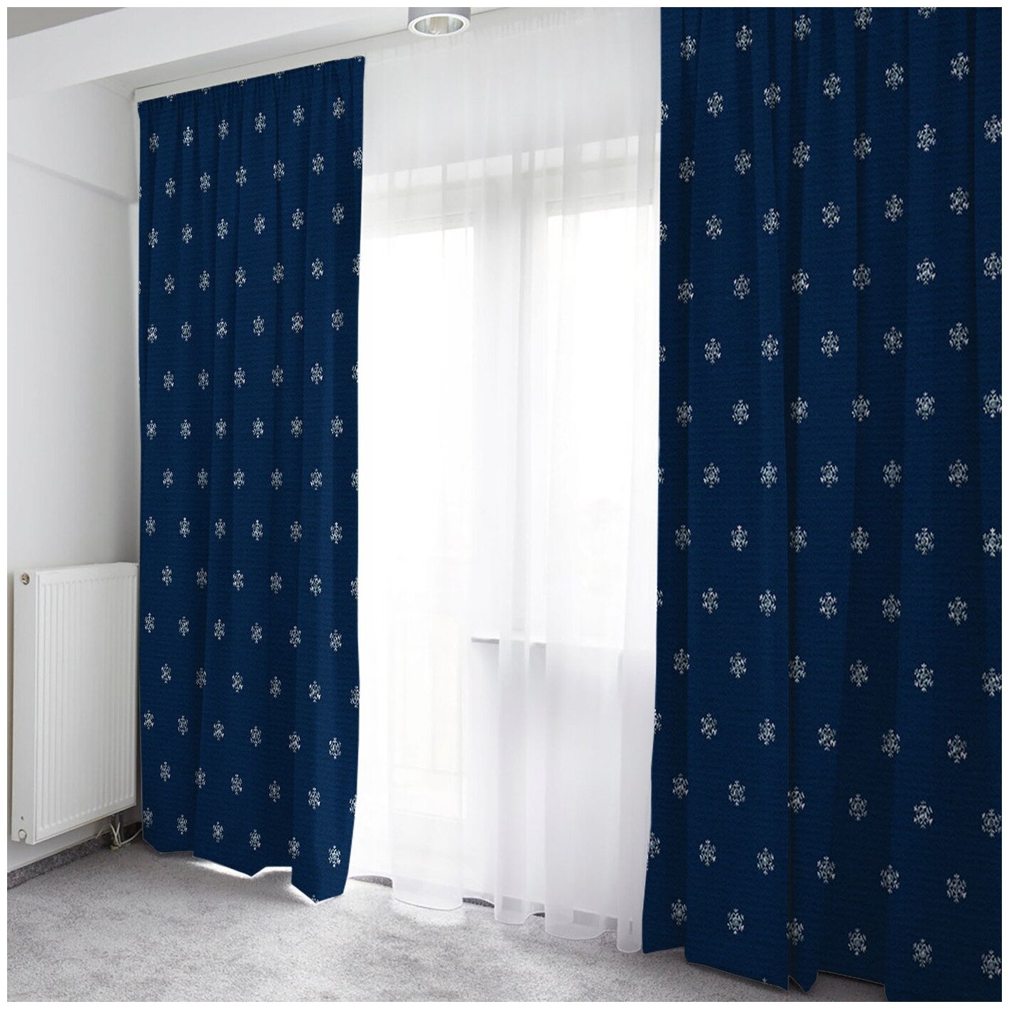 Фотошторы из габардина новогодние Good Room, 290x260 см.