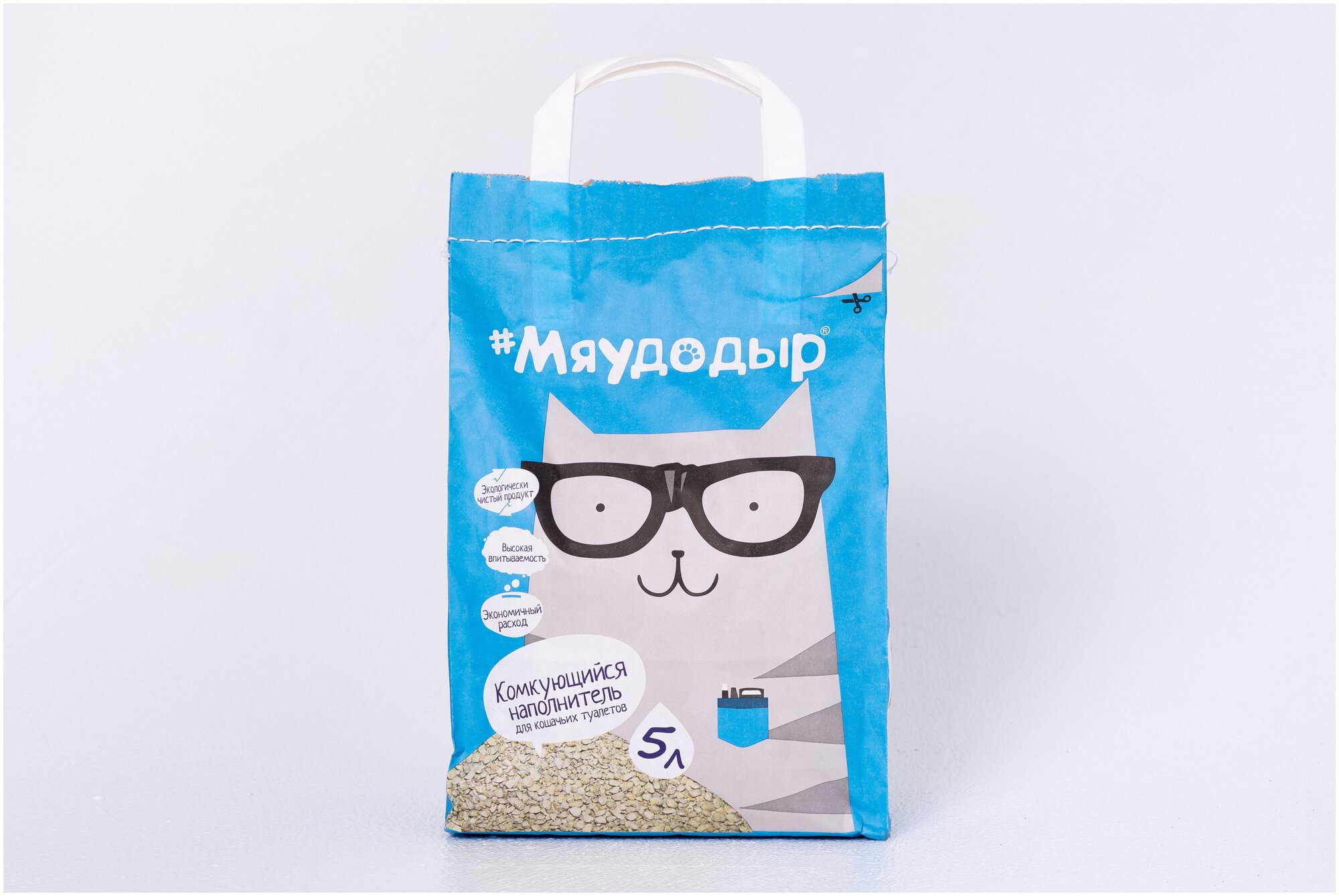 Мяудодыр комкующийся 5л, бумажный пакет/4 штуки