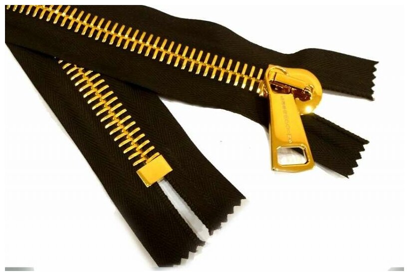 Молния неразъемная металл-золото Т12 (72см).