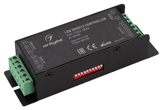 Декодер ARL-7022-DMX (12-24V, 3x6A, DMX512) (Arlight, IP20 Металл, 3 года)