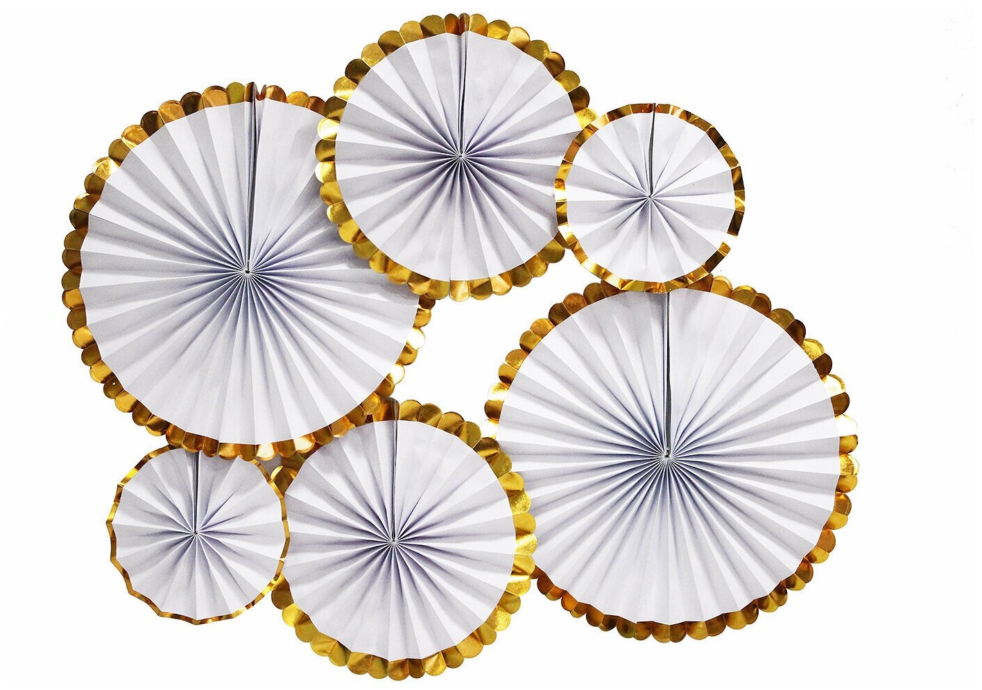 Набор Сфера "Фант", бумажный декор, для помещения, белый, 6 шт./уп.