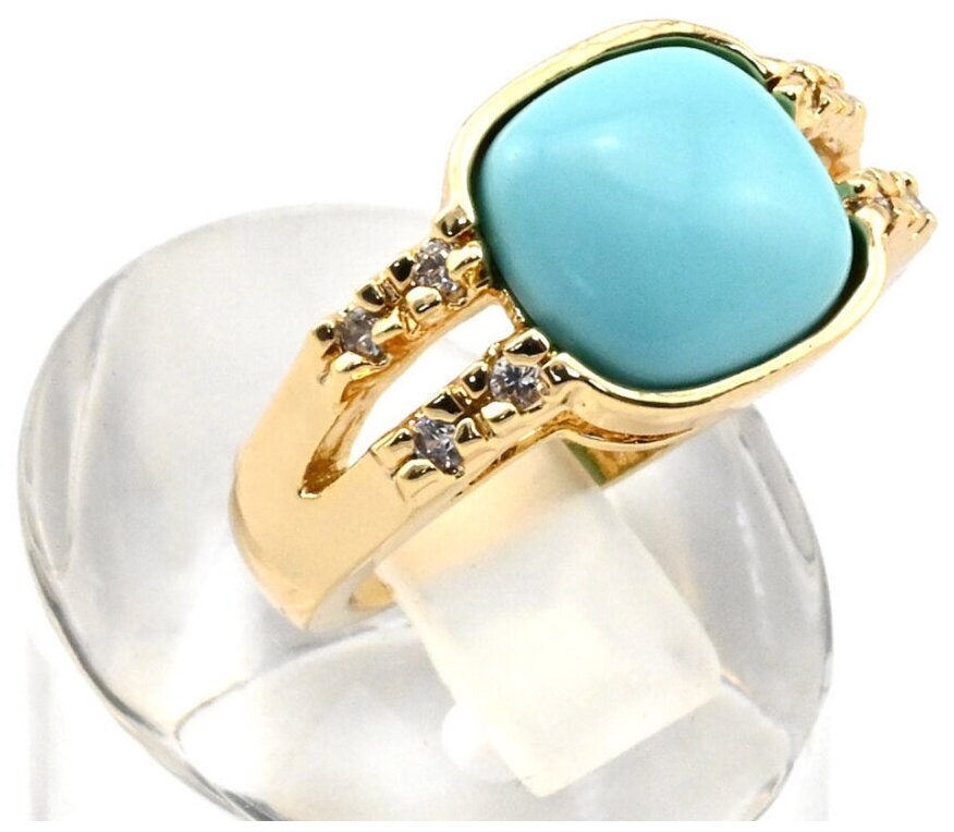 Кольцо, бирюза, бирюза синтетическая
