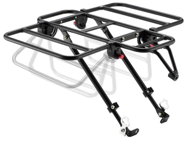 Багажник 6-190267 алюминиевый CD-266F передний 26-29 регулируемый крепление к тормозам V-брейк, С ДОП, расширением 810гр. черный OSTAND