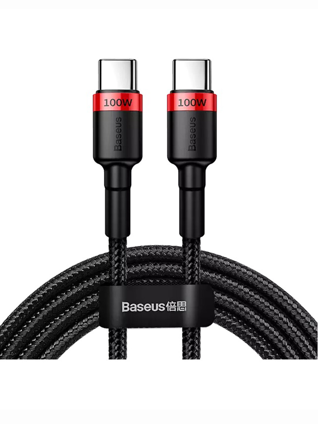 Кабель Baseus Cafule Series Type-C to Type-C PD2.0 100W 2m Black/Red (CATKLF-AL91)