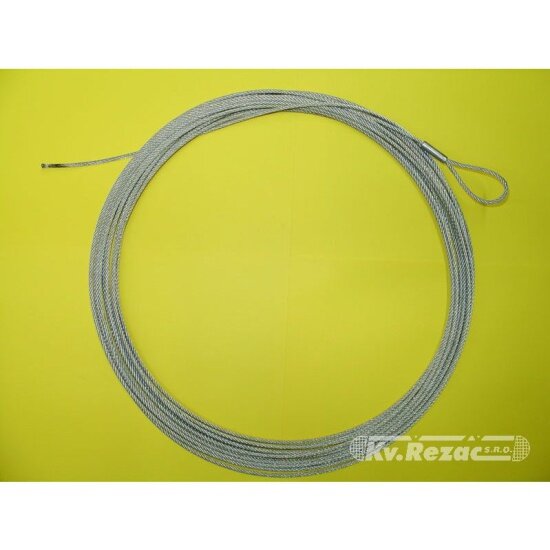 Трос стальной Kv.rezac 15085019 для волейбольной сетки, диам. 3,5 мм, дл. 12,5 м, с 1 концевой петлей